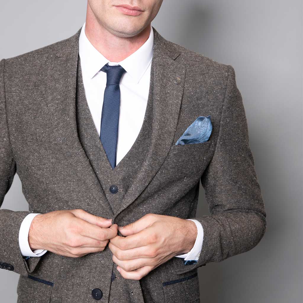 Finn Slim Fit Tan Men's Three Piece Suit – Nines Collection